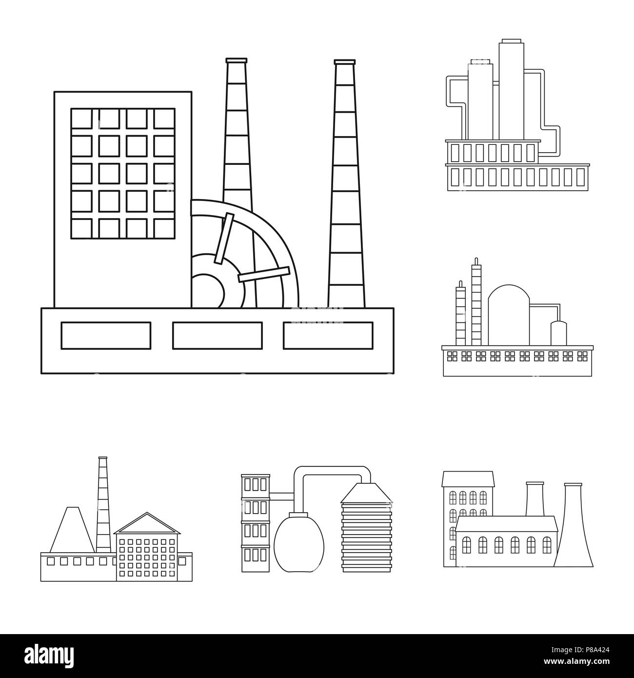 Processing facilities Stock Vector Images - Alamy