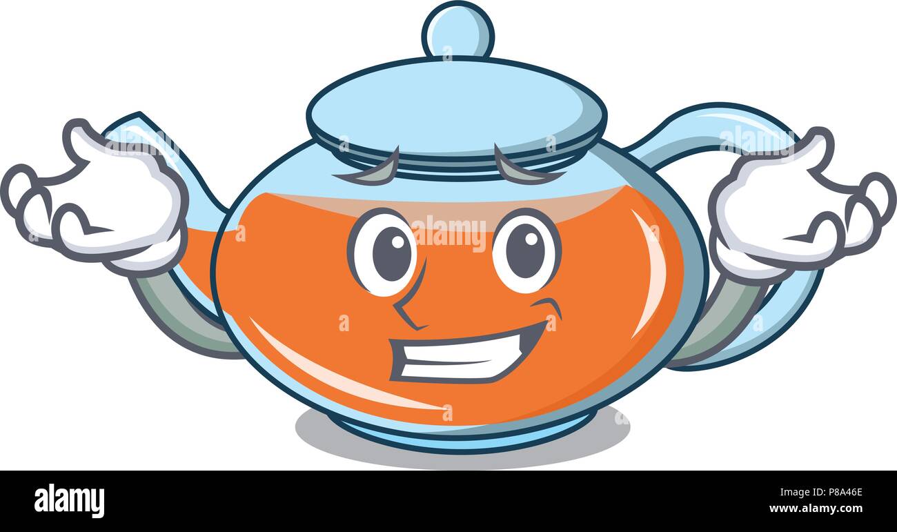 Grinning transparent teapot character cartoon Stock Vector Image & Art ...