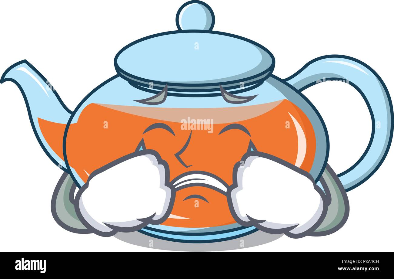 Crying transparent teapot character cartoon Stock Vector Image & Art ...