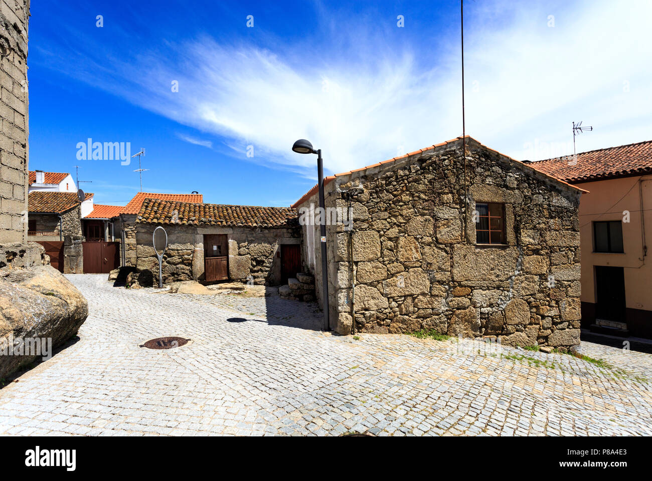 View of the Casa da Roda (House of the Wheel), the house with a round ...