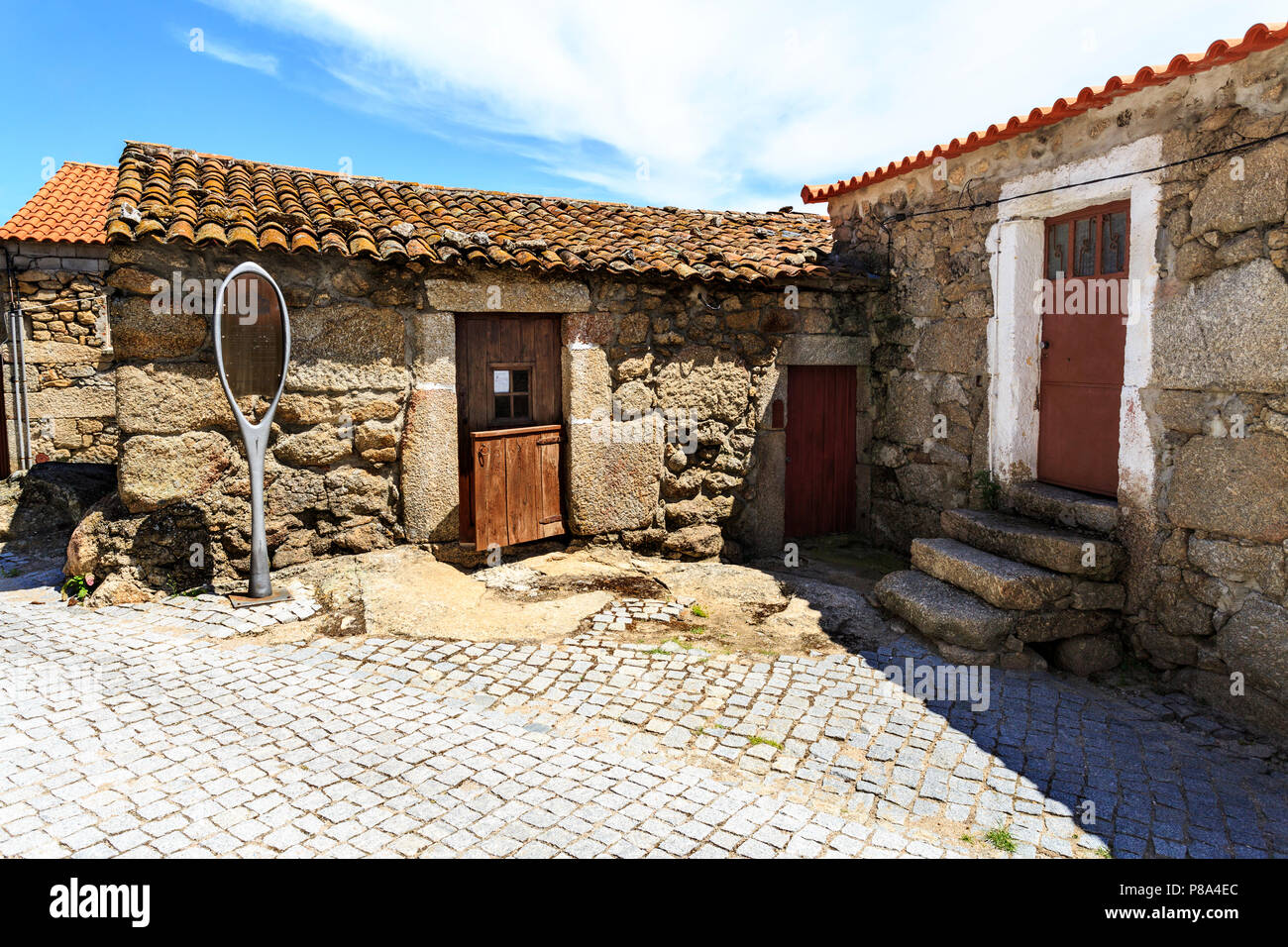 View of the Casa da Roda (House of the Wheel), the house with a round ...