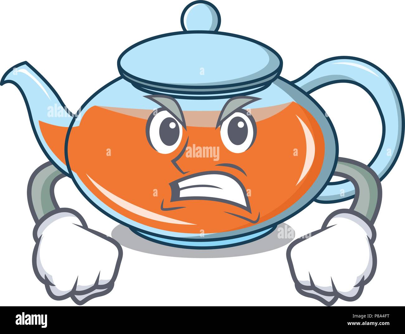 Angry transparent teapot character cartoon Stock Vector Image & Art - Alamy