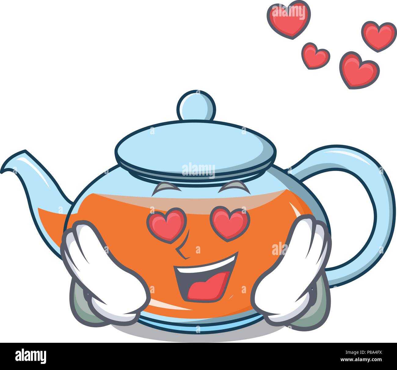 In love transparent teapot character cartoon Stock Vector Image & Art ...
