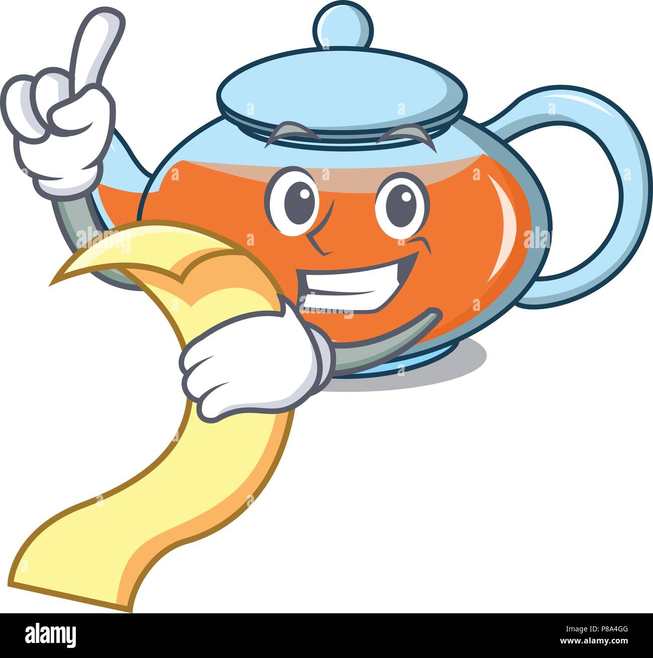 With menu transparent teapot character cartoon Stock Vector Image & Art ...