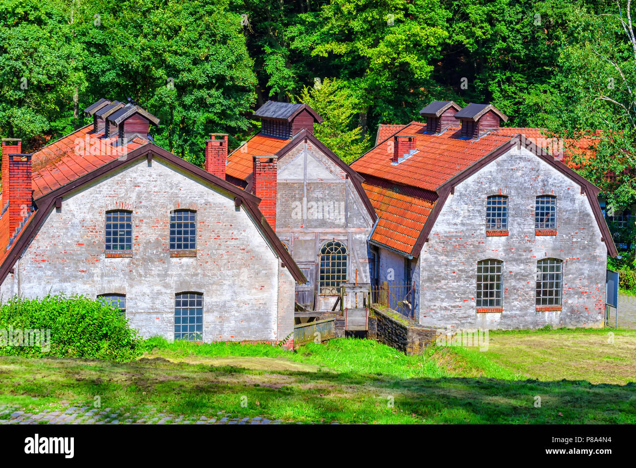 Old Brick Industrial Building Exterior High Resolution Stock ...