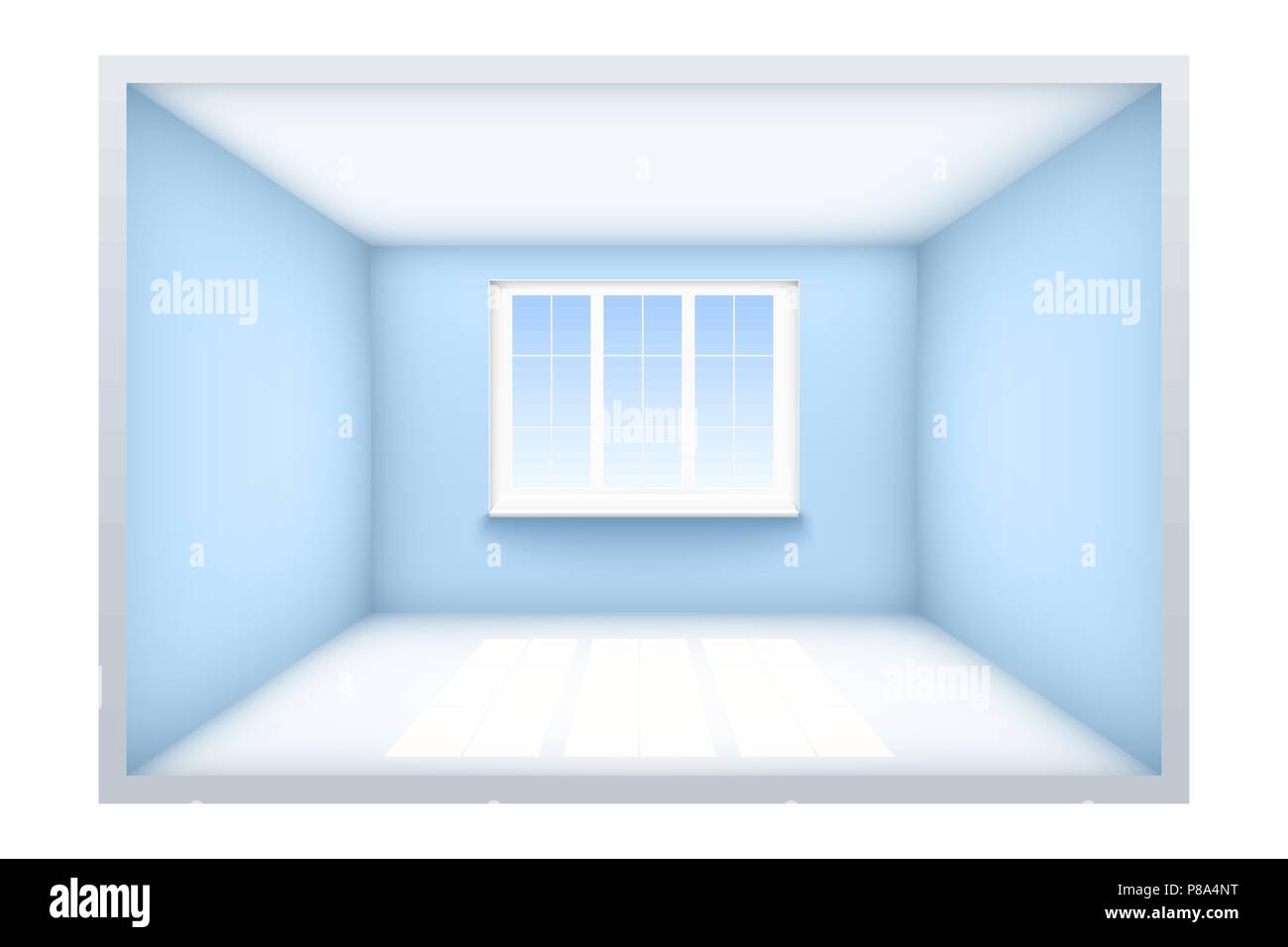 Empty room blue light Stock Vector Images - Alamy