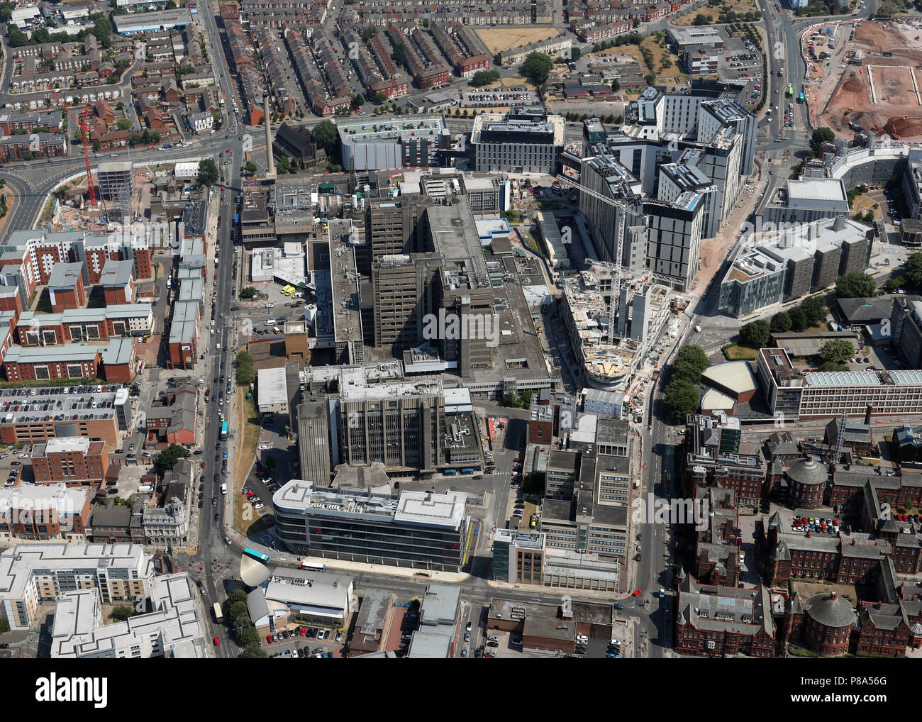 aerial view of The Royal Liverpool University Hospital Stock Photo - Alamy