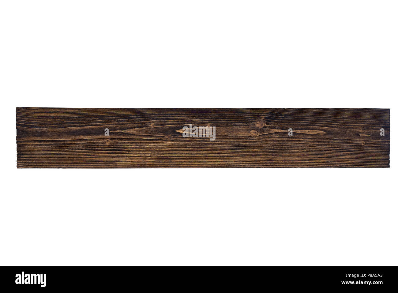 Dark brown wooden board with natural striped pattern for background ...