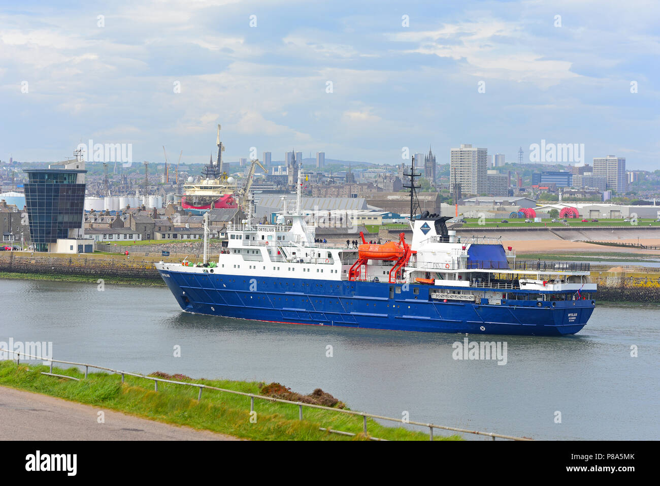 The expeditionary cruise ship Ortelius returns to Aberdeen from an ...