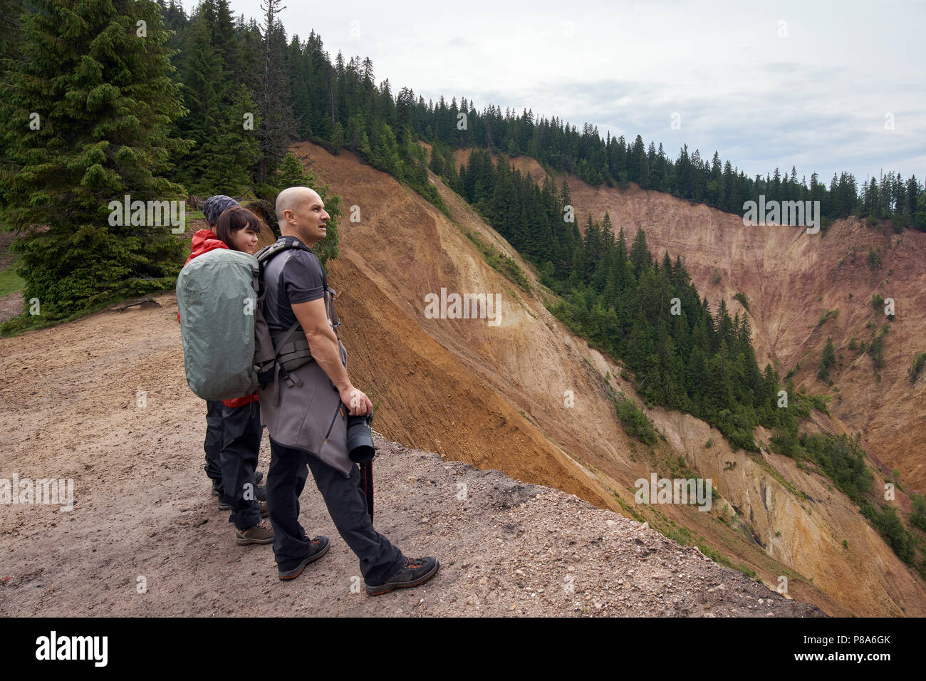 People on a hike to the Rusty Pit in Apuseni, Romania Stock Photo - Alamy