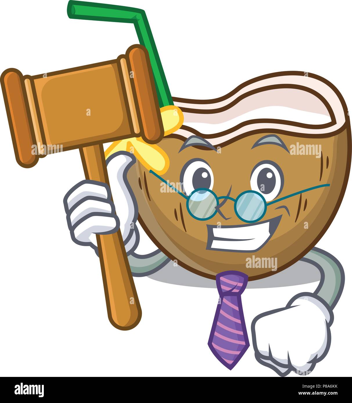 Judge cocktail coconut mascot cartoon Stock Vector Image & Art - Alamy