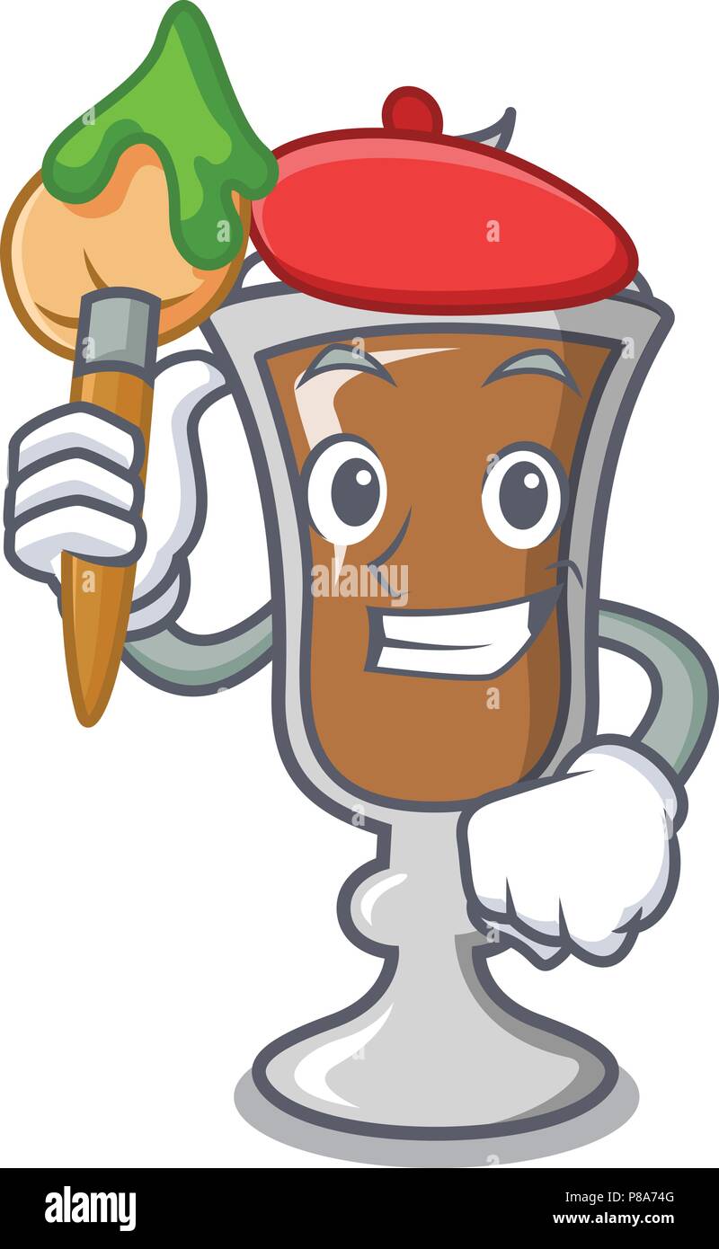 Artist irish coffee character cartoon Stock Vector Image & Art - Alamy