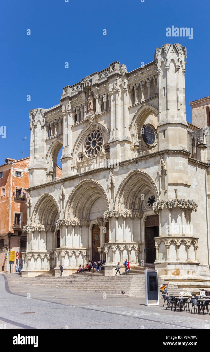 Facade of the historic cathedral in Cuenca, Spain Stock Photo - Alamy