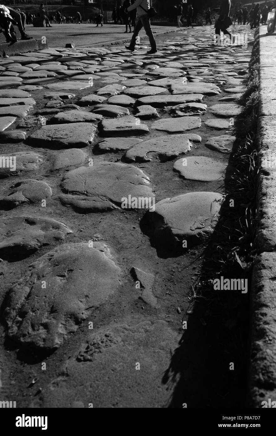 Columns road Black and White Stock Photos & Images - Alamy