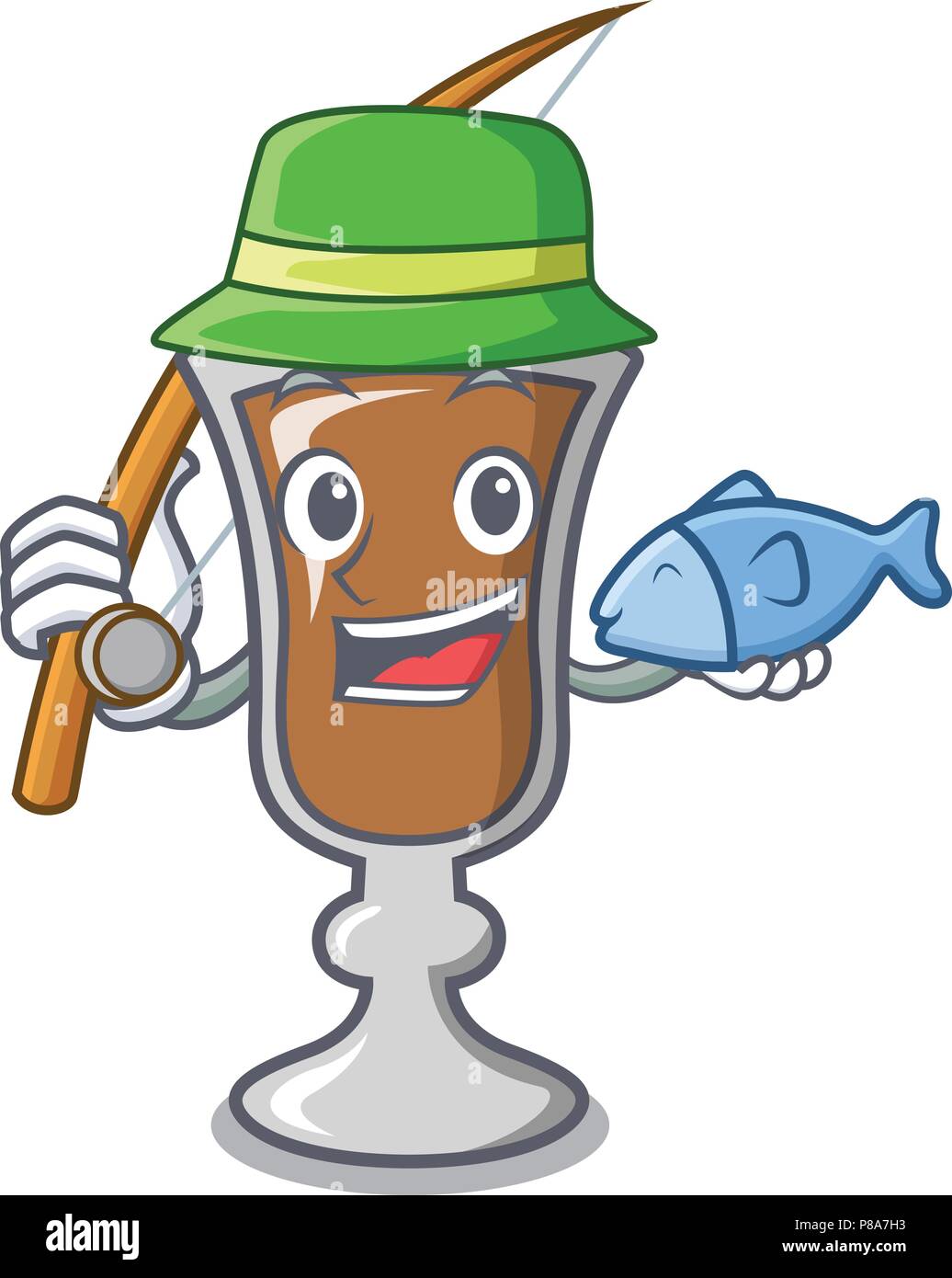 Fishing irish coffee mascot cartoon Stock Vector Image & Art - Alamy