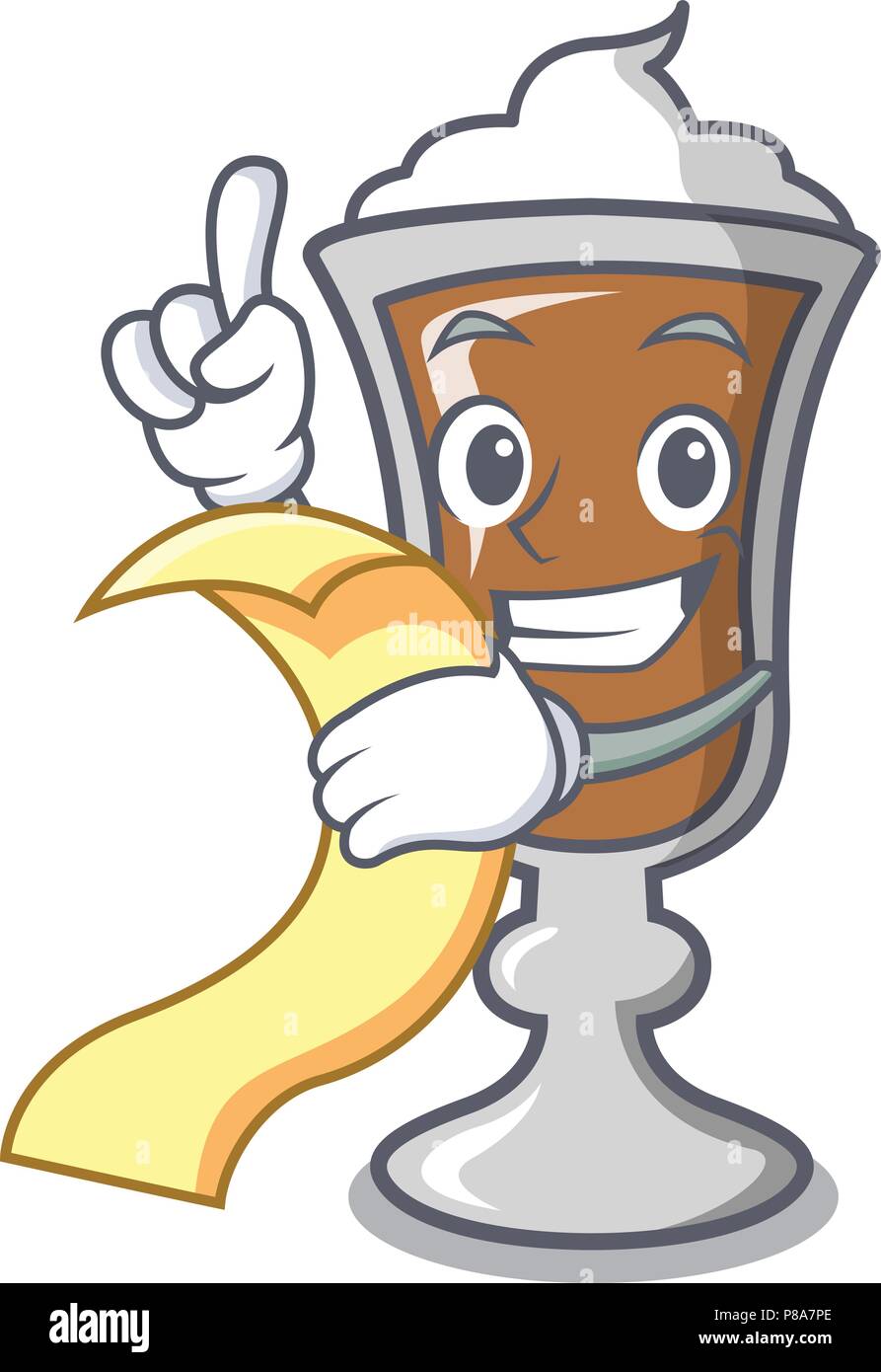 With menu irish coffee mascot cartoon Stock Vector Image & Art - Alamy
