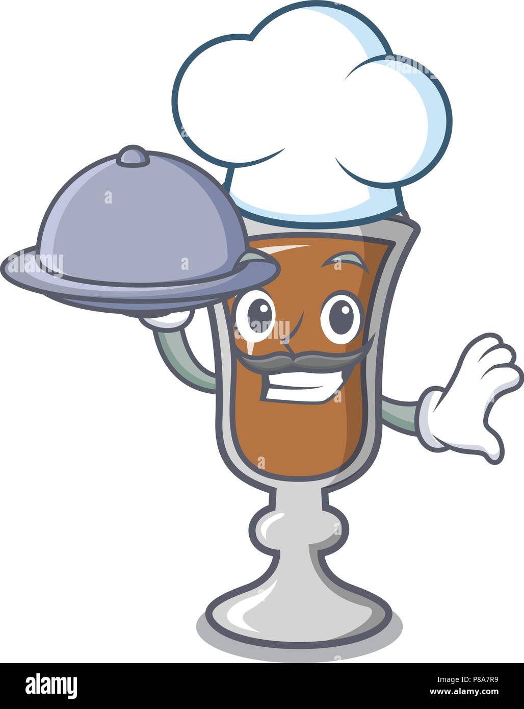 Chef with food irish coffee mascot cartoon Stock Vector Image & Art - Alamy