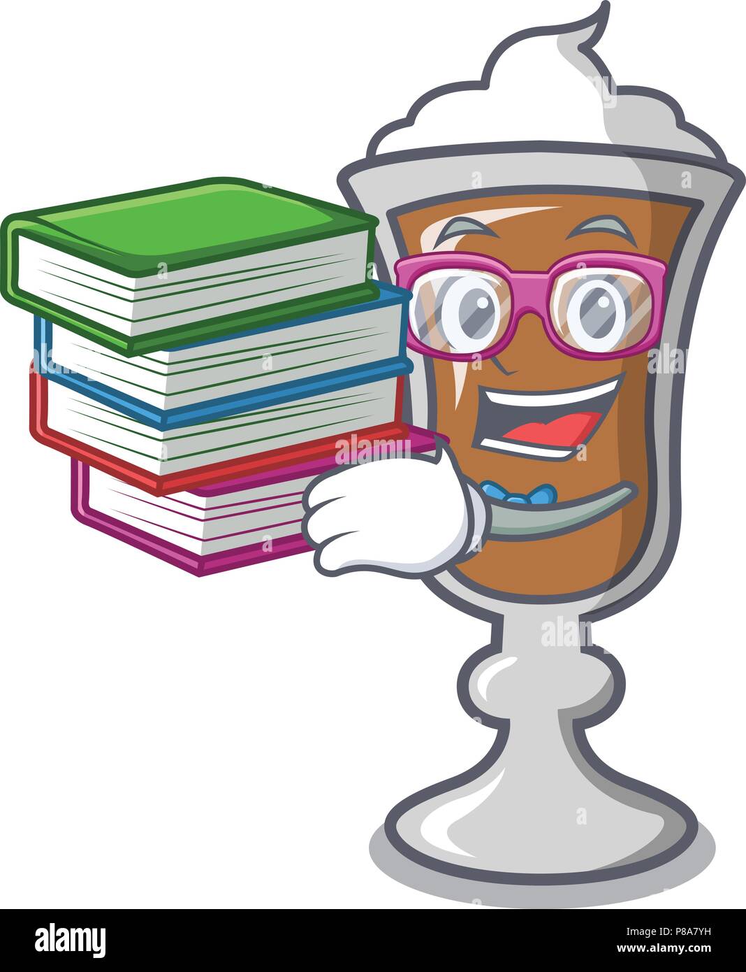 Student with book irish coffee mascot cartoon Stock Vector Image & Art ...