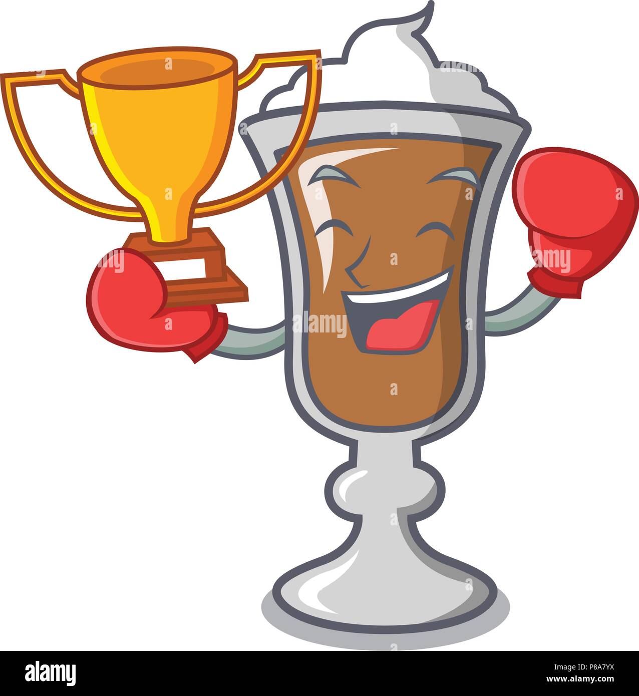 Boxing winner irish coffee mascot cartoon Stock Vector Image & Art - Alamy