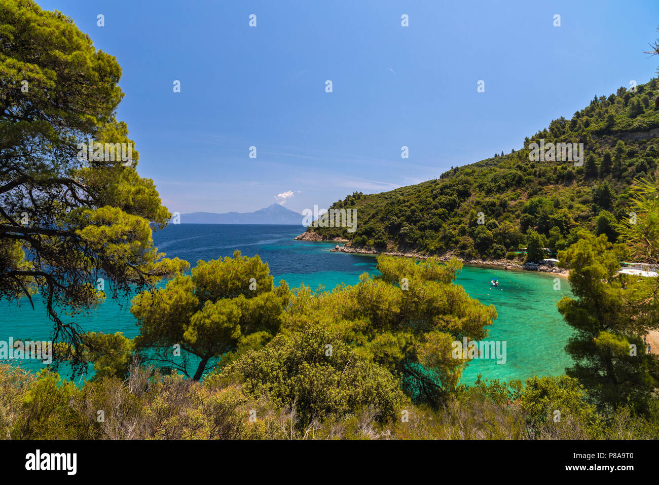 Landscape with a beautiful sea-shore image in Greece Stock Photo - Alamy