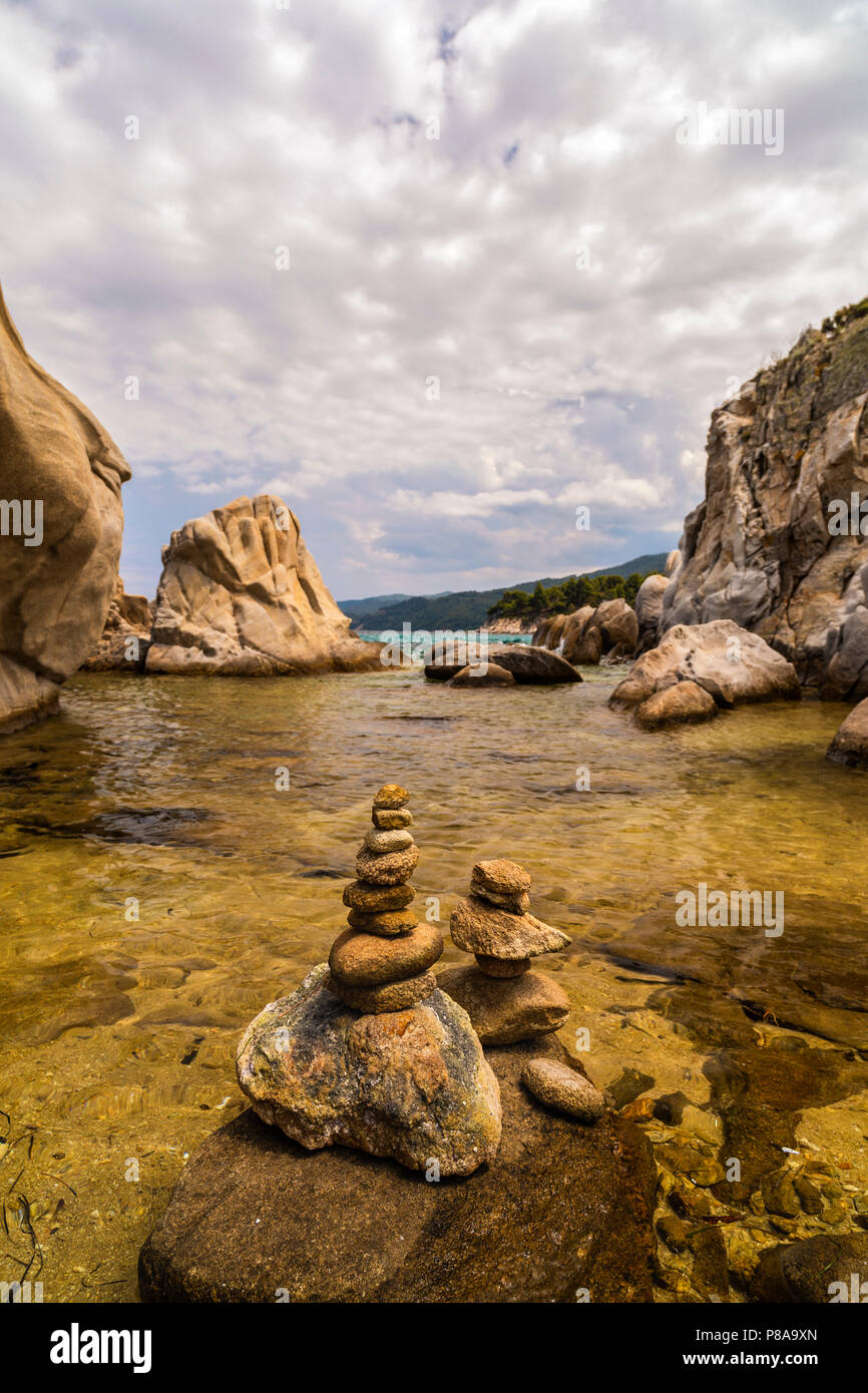 Landscape with a beautiful sea-shore image in Greece Stock Photo - Alamy