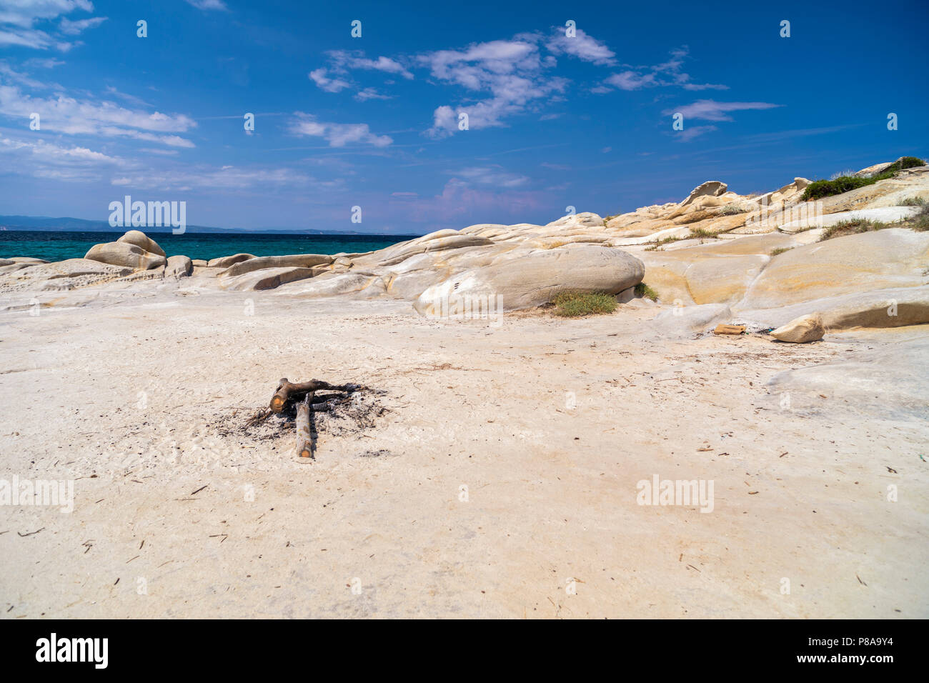 Landscape with a beautiful sea-shore image in Greece Stock Photo - Alamy