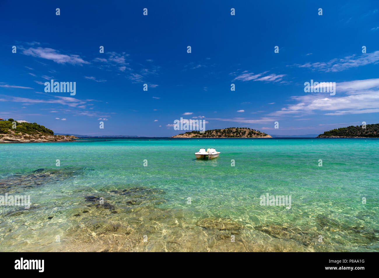 Landscape with a beautiful sea-shore image in Greece Stock Photo - Alamy