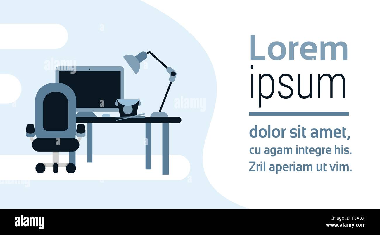 office working desk lunch break asian food concept template for design ...