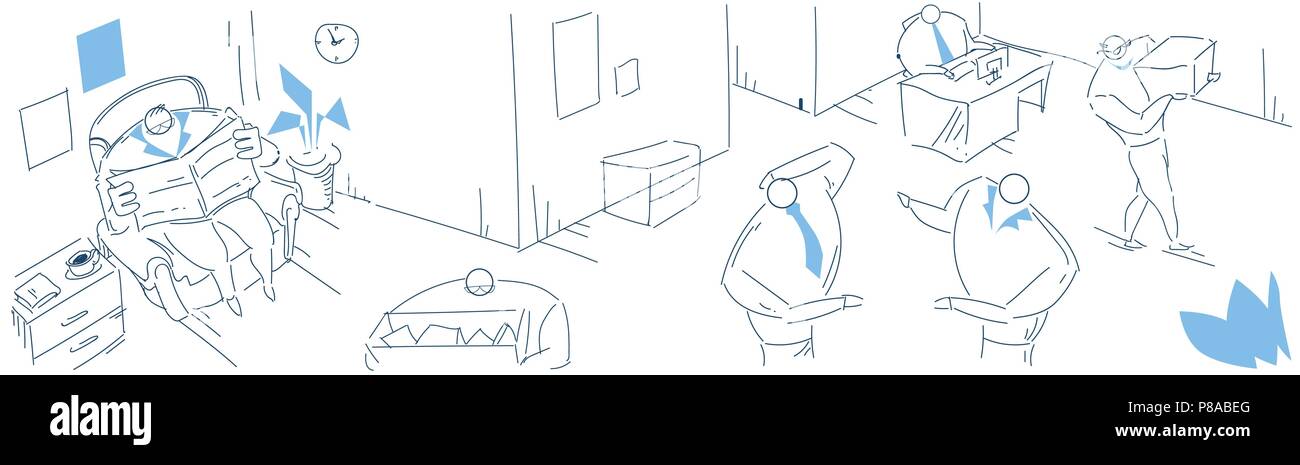 business people working process communication concept on white ...