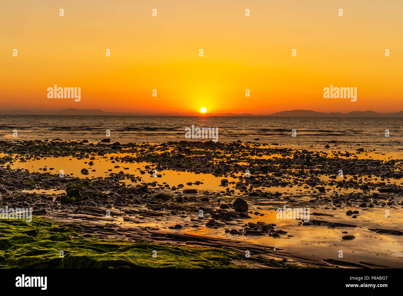 Maryport Sunset, Cumbria Stock Photo - Alamy