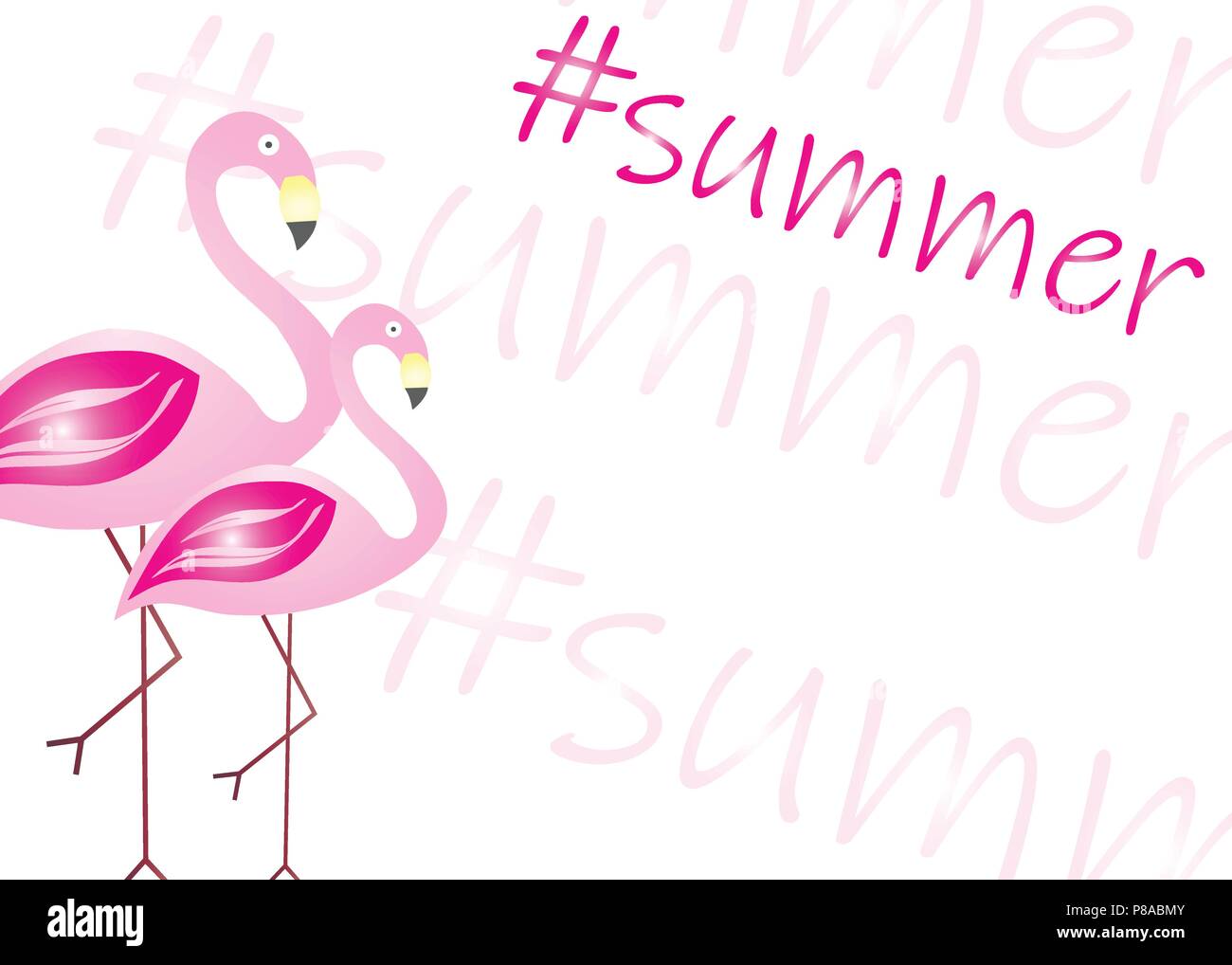 Pink flamingo theme Stock Vector Images - Alamy
