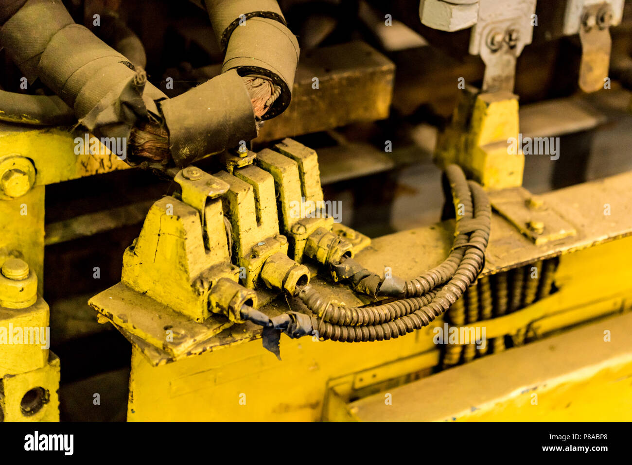 Industrial machine at factory close Stock Photo - Alamy