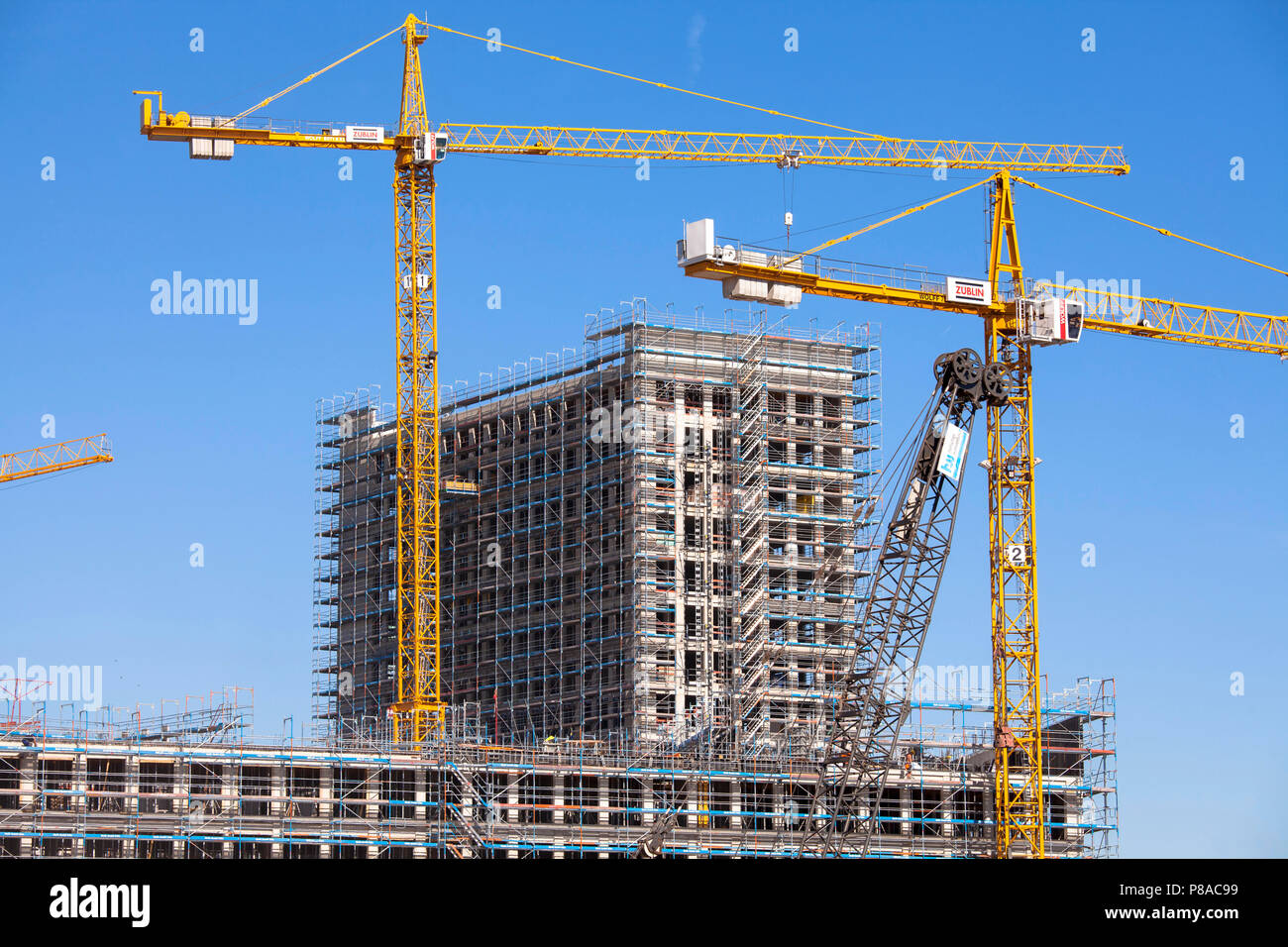 Germany, Cologne, the construction site of the building project ...