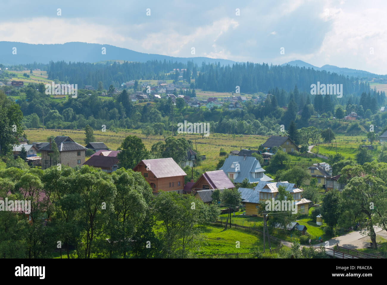 A beautiful and cozy village is located at the foot of the majestic ...