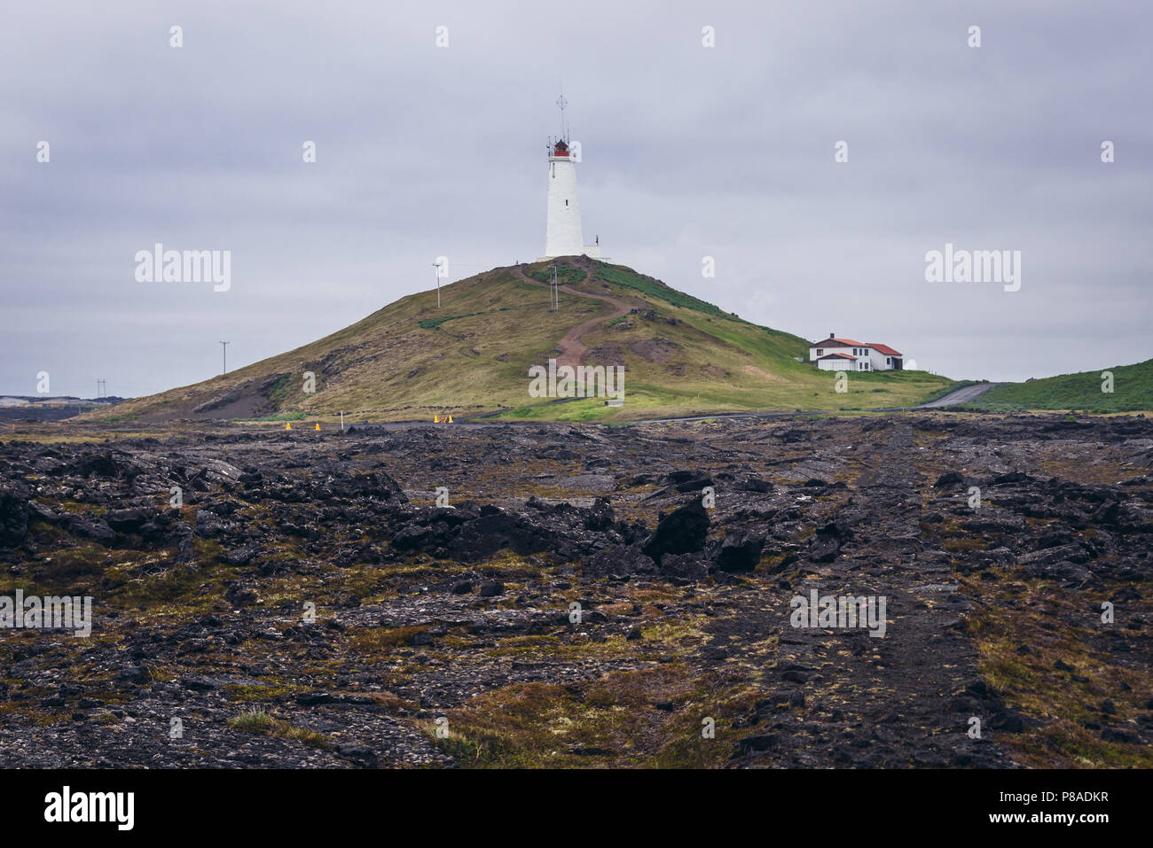 Reykjanesviti - the oldest lighthouse in Iceland, located on a ...