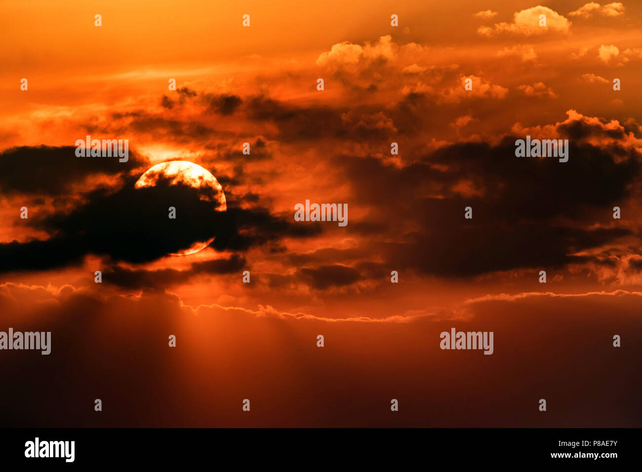 Dramatic sunset sky Stock Photo - Alamy