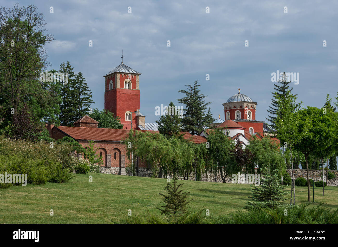 Serbian Orthodox Monastery Zica, Kraljevo Stock Photo - Alamy