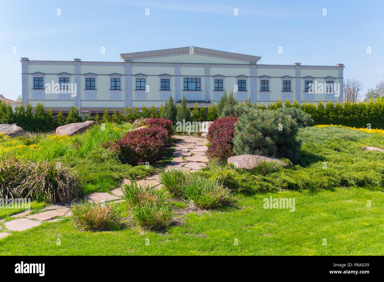 White two story house hi-res stock photography and images - Alamy