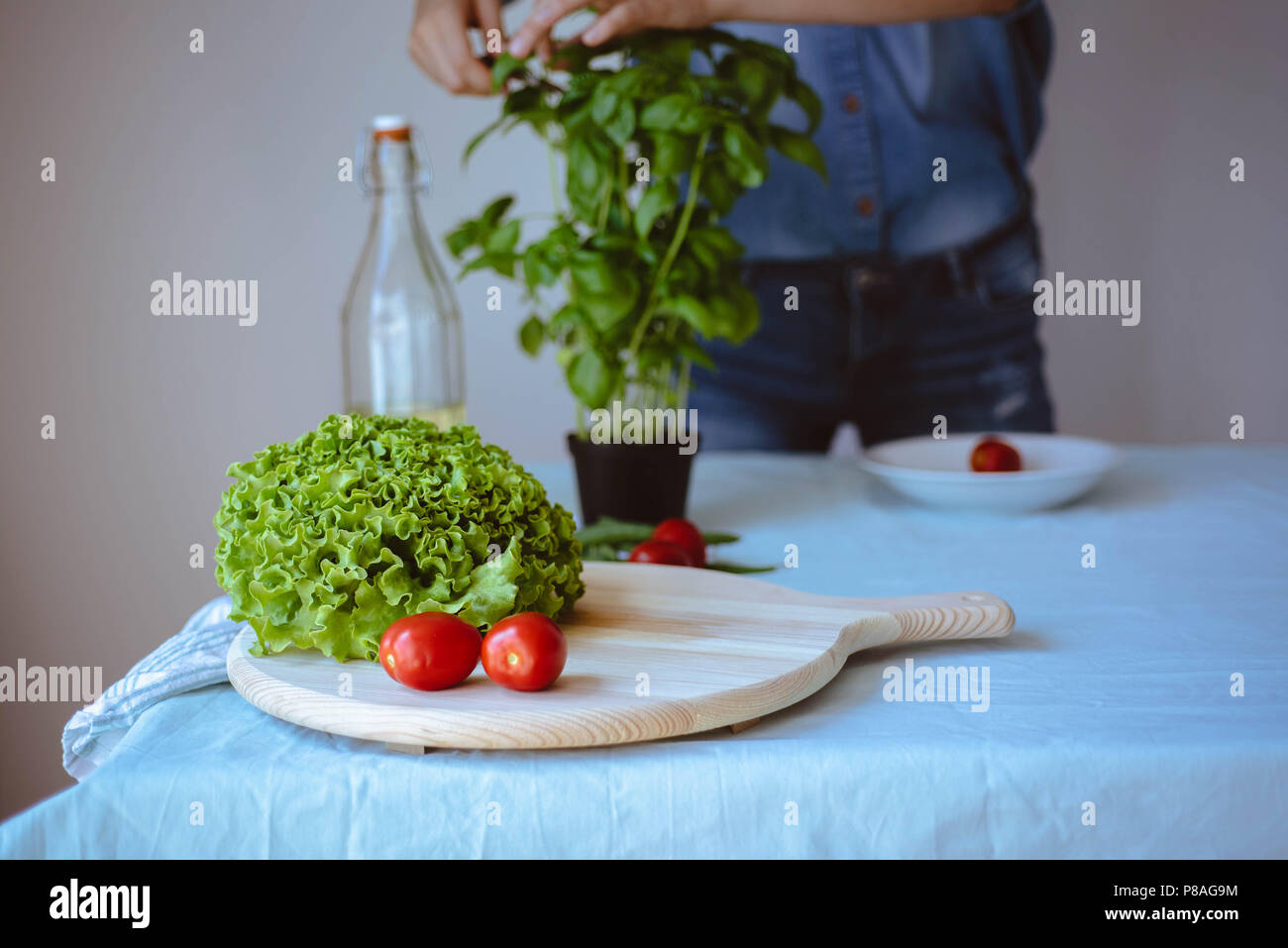 Italian girl cooking hi-res stock photography and images - Alamy