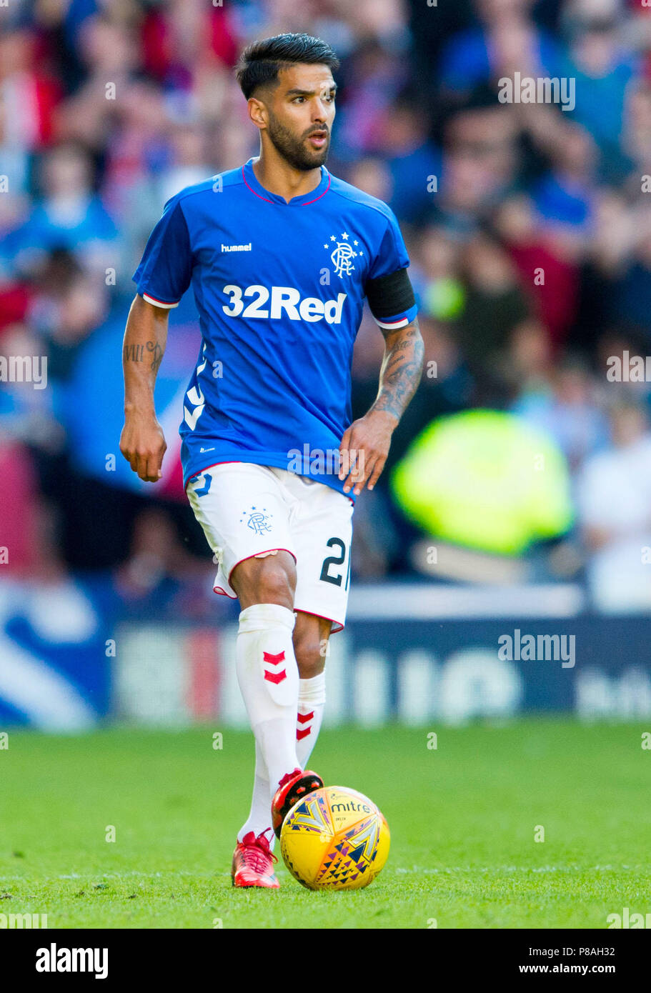 Rangers Daniel Candeias in action during a pre-season friendly match at ...