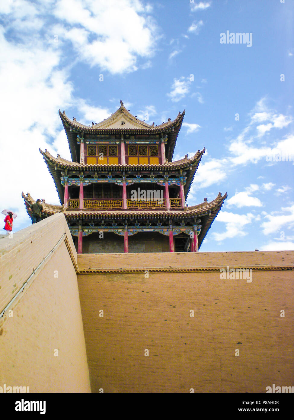Ornate tower in the Jiayuguan fortress, China Stock Photo - Alamy
