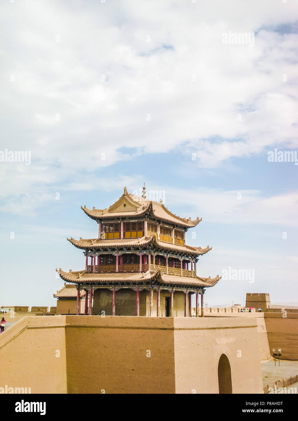 Gansu jiayuguan the great wall fortress hi-res stock photography and ...