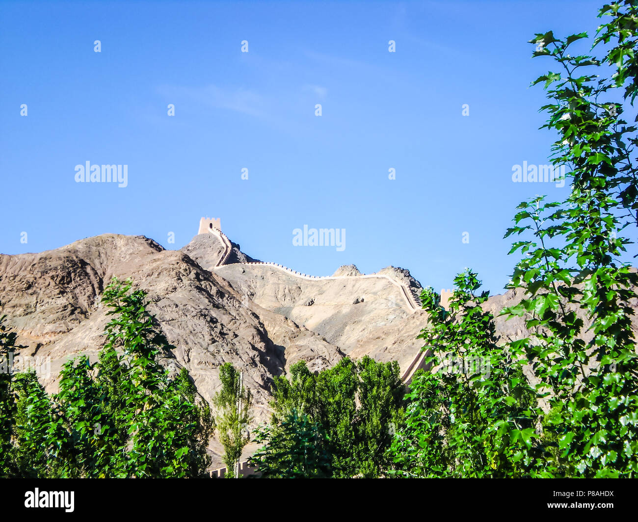 The end of the great wall in Gansu province, China Stock Photo - Alamy