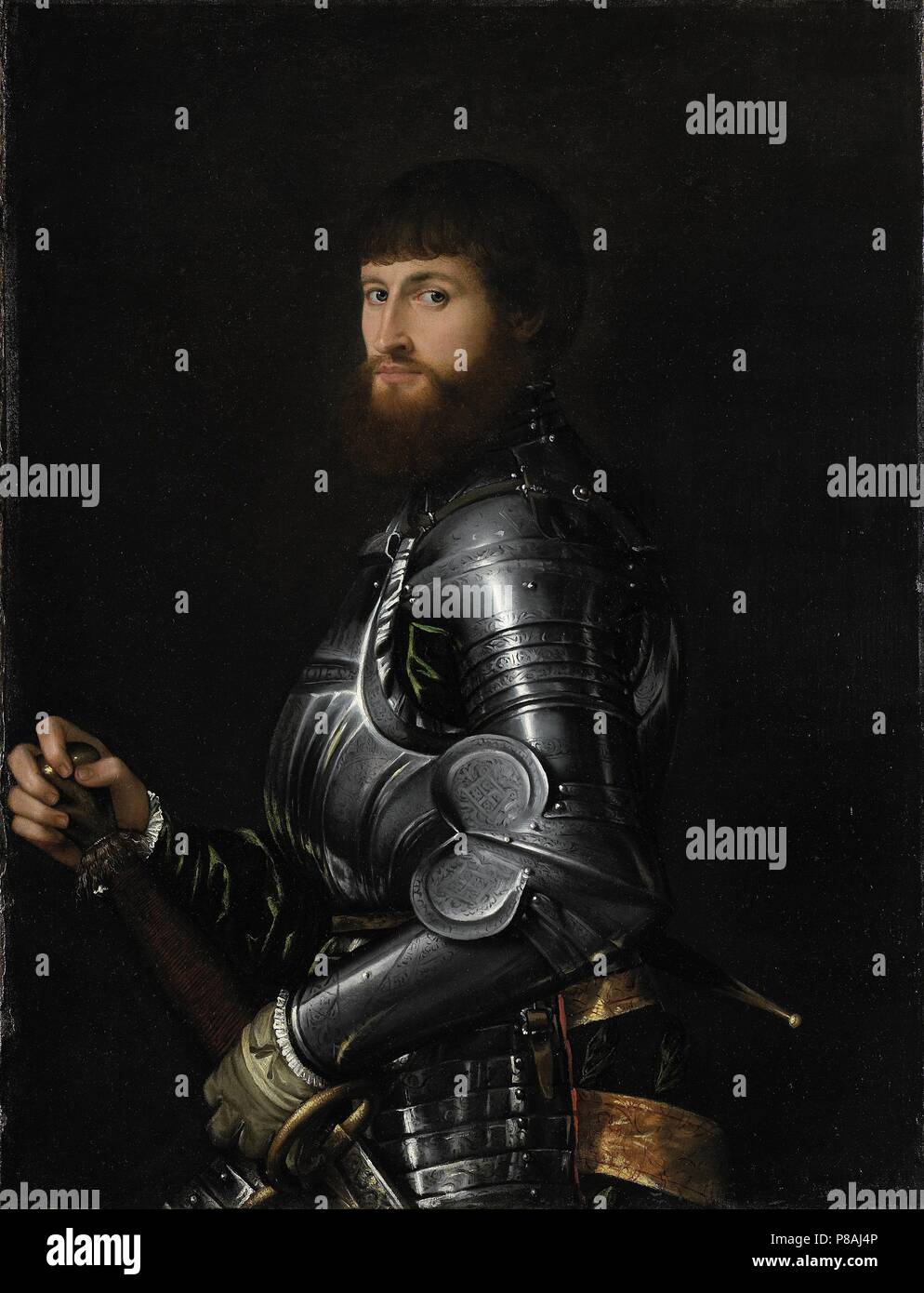 Portrait of a man in armour hi-res stock photography and images - Alamy