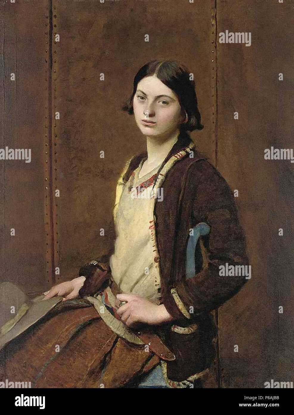 Watson George Spencer - Portrait of Mary Spencer Watson Stock Photo - Alamy