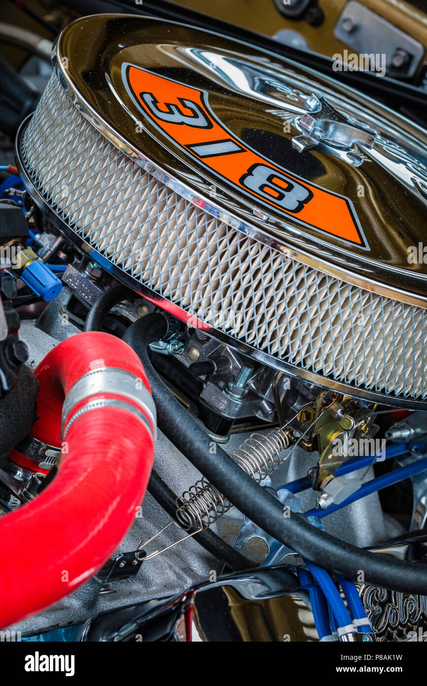 Engine detail from a Dodge Charger Stock Photo - Alamy