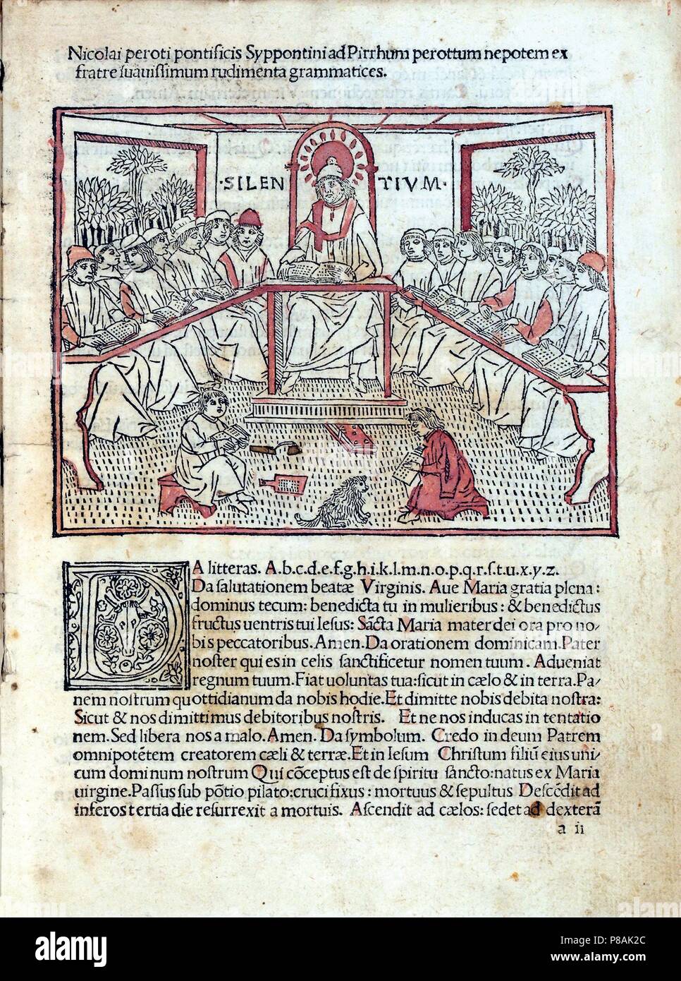 A lesson (From "Rudimenta grammatices"). Museum: Diocese Gurk ...