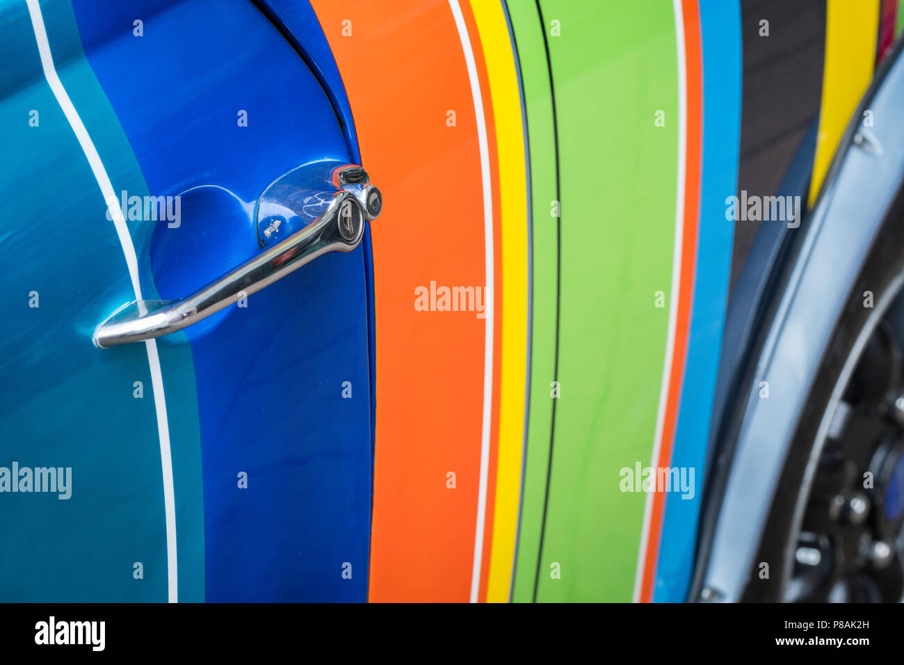 A mini in replica Paul Smith colour scheme Stock Photo - Alamy