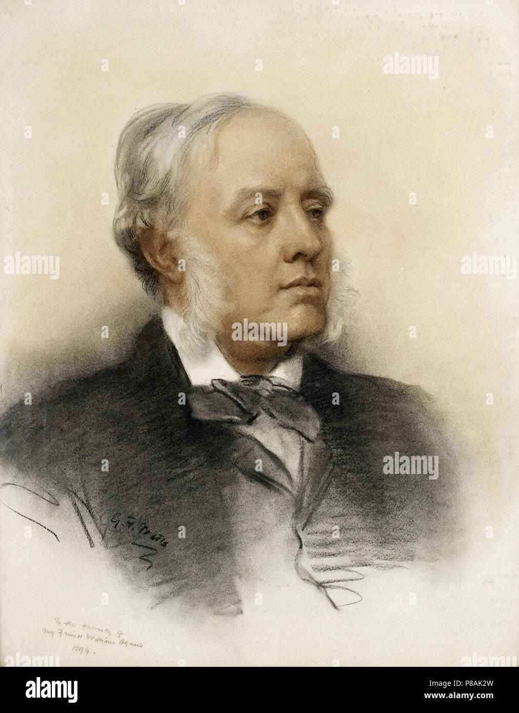 Watts George Frederick - Portrait of Sir William Agnew Stock Photo - Alamy