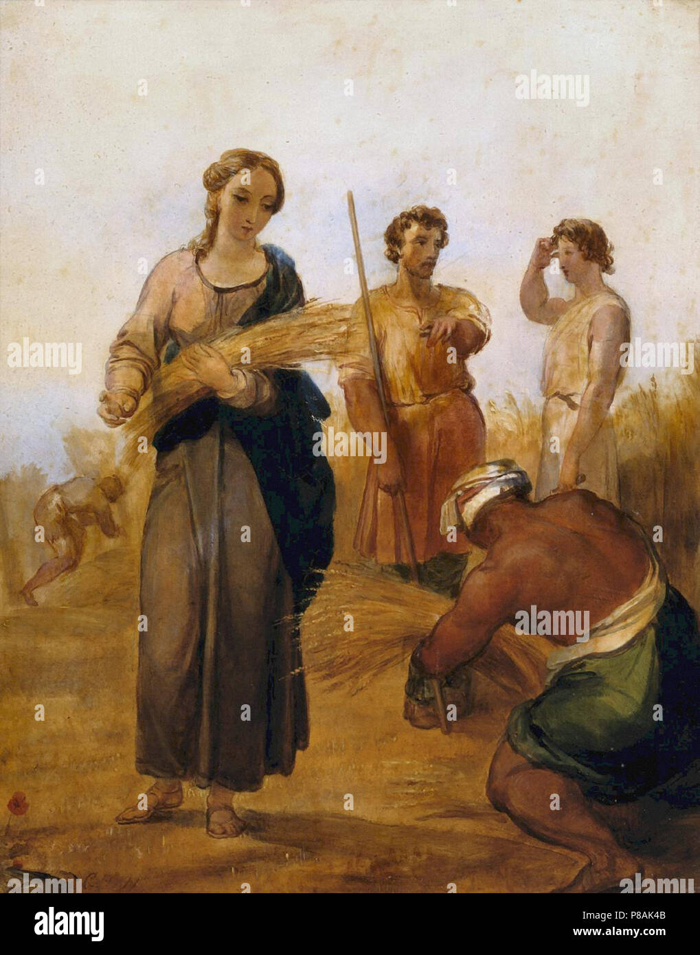 Watts George Frederick - Ruth and Boaz Stock Photo - Alamy